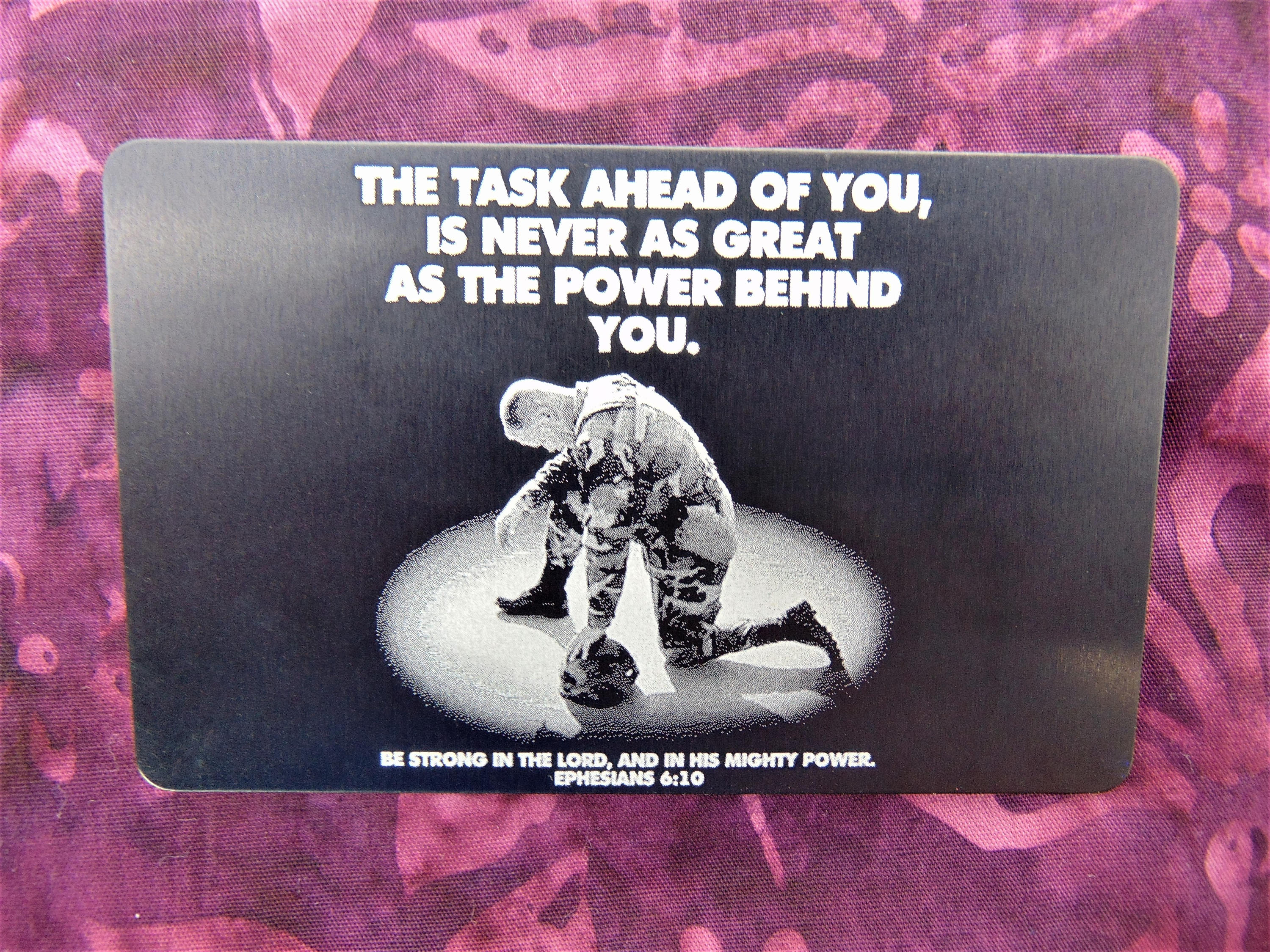 Soldier Deployment Image Engraved on Wallet Card Military - Etsy