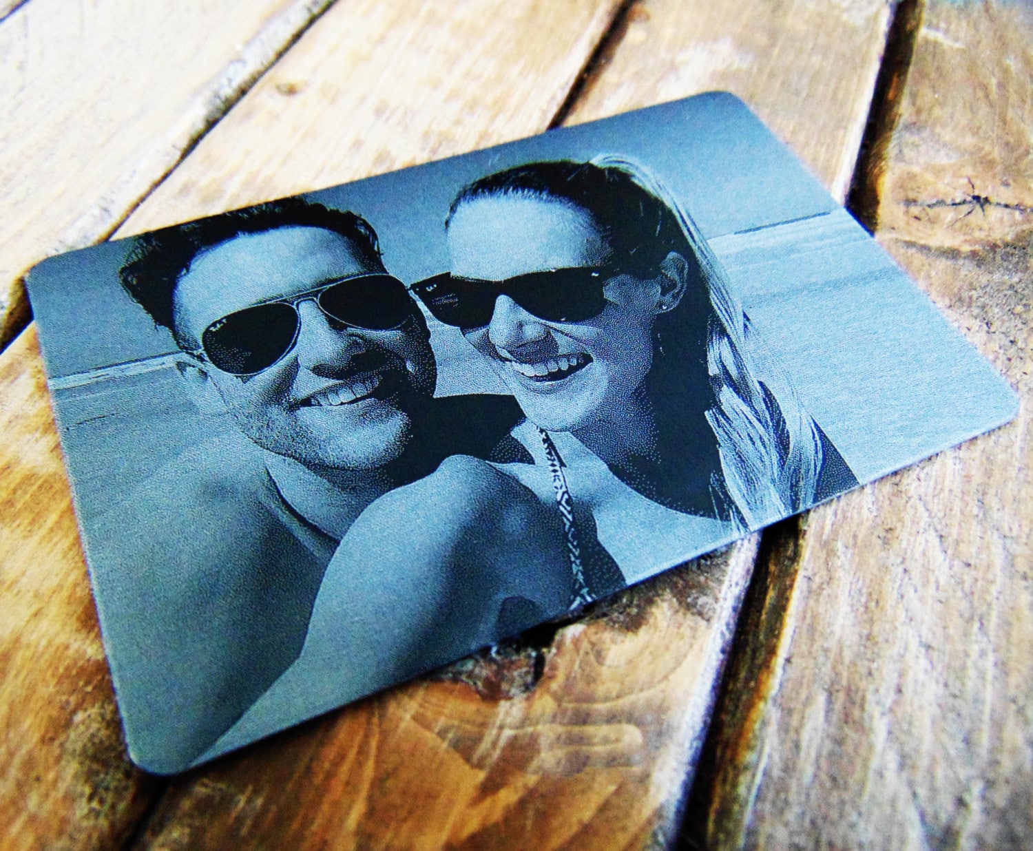 Engraved Wallet Insert With Picture Personalized Custom Etched on ...