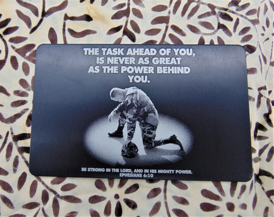 Soldier Deployment Image Engraved on Wallet Card Military - Etsy