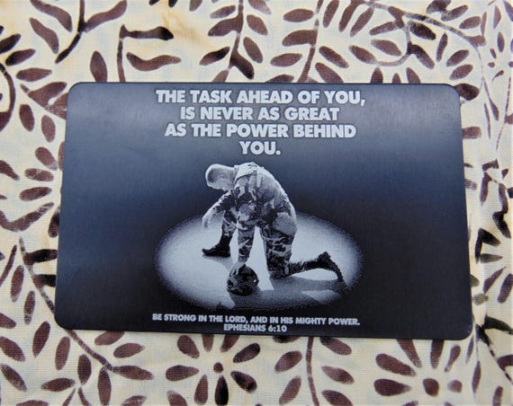 Soldier Deployment Image Engraved on Wallet Card Military - Etsy
