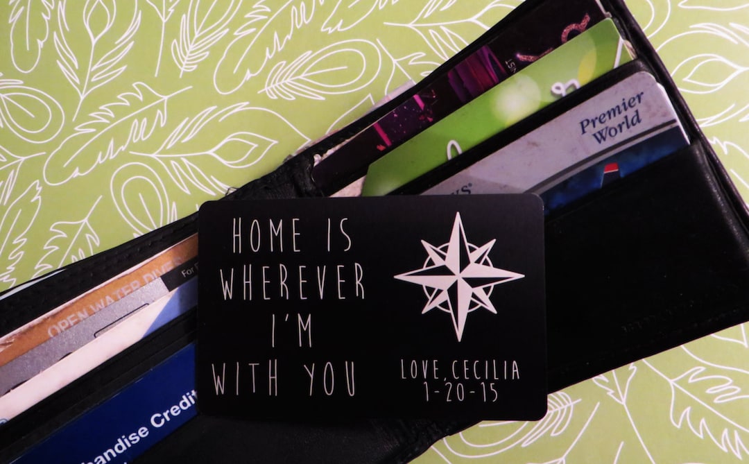Engraved Metal Wallet Insert Personalized and Custom Wallet Card ...