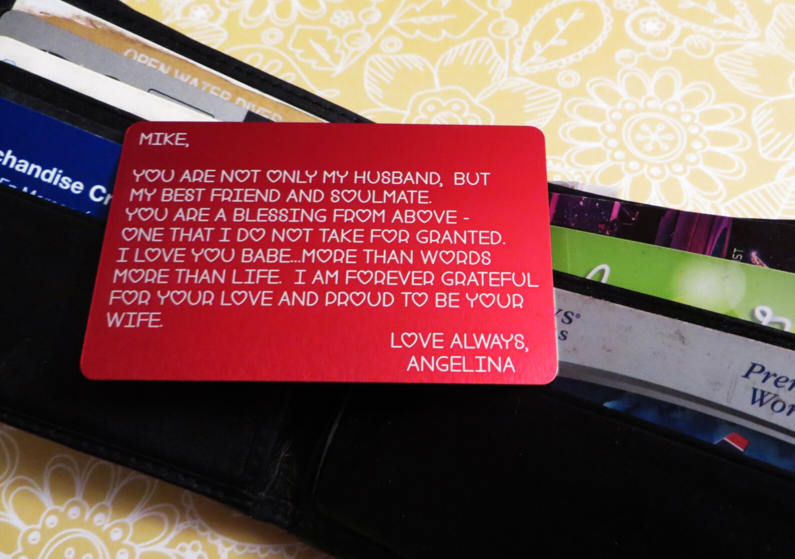 Engraved Metal Wallet Insert Personalized and Custom Wallet - Etsy