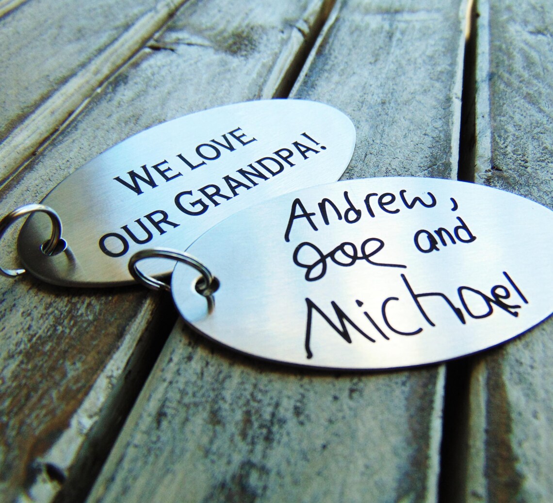 Remembrance Dog Tag or Keychain - Actual Handwriting - Signature ...