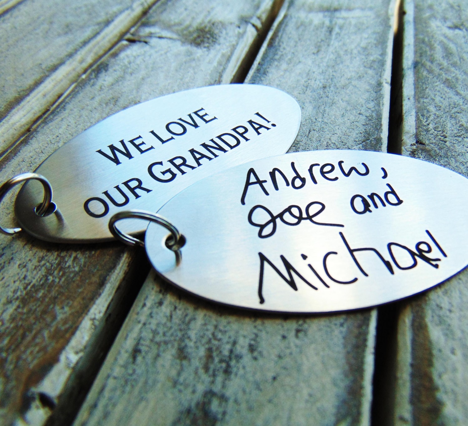 Custom Engraved Key Chain Font Text or Actual Handwriting - Etsy