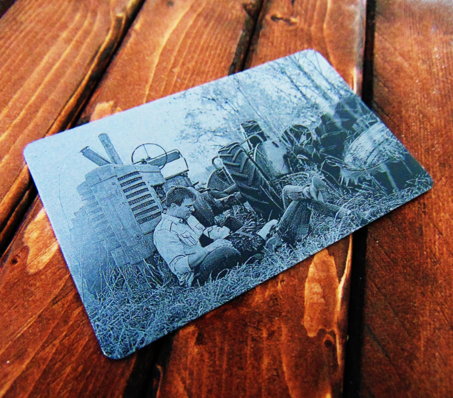 Engraved Wallet Insert With Picture Personalized Custom Etched on ...