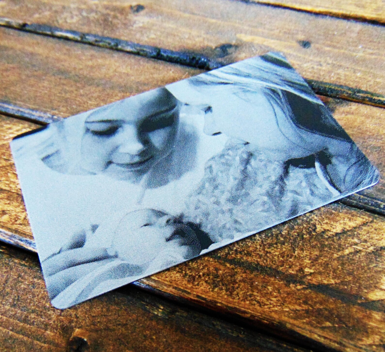 Engraved Wallet Insert With Picture Personalized Custom Etched on ...