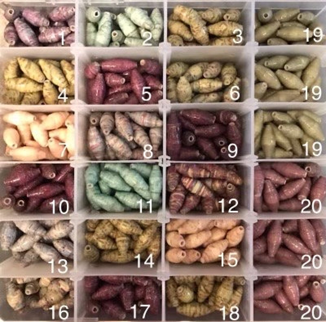 Handmade Paper Beads - 60 Patterns Available, Paper Beads, Beads - Etsy