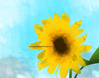 Sunflower Prints Set of 3-Sunflower Art Prints-Blooming