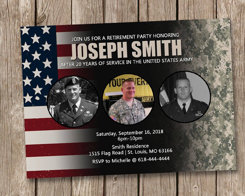 Military Retirement Party Invitation - Etsy