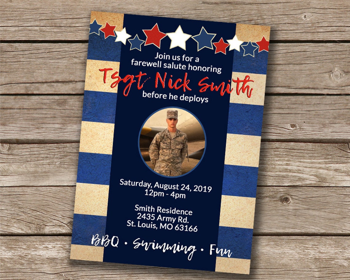 Military Deployment Invitation - Etsy