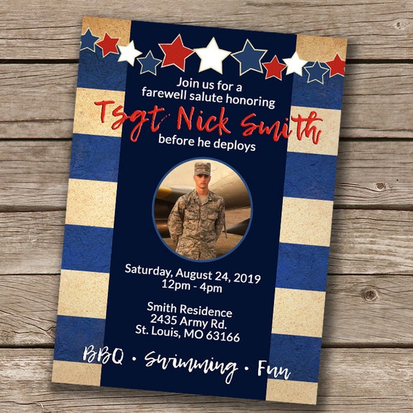 Military Deployment Invitations - Etsy