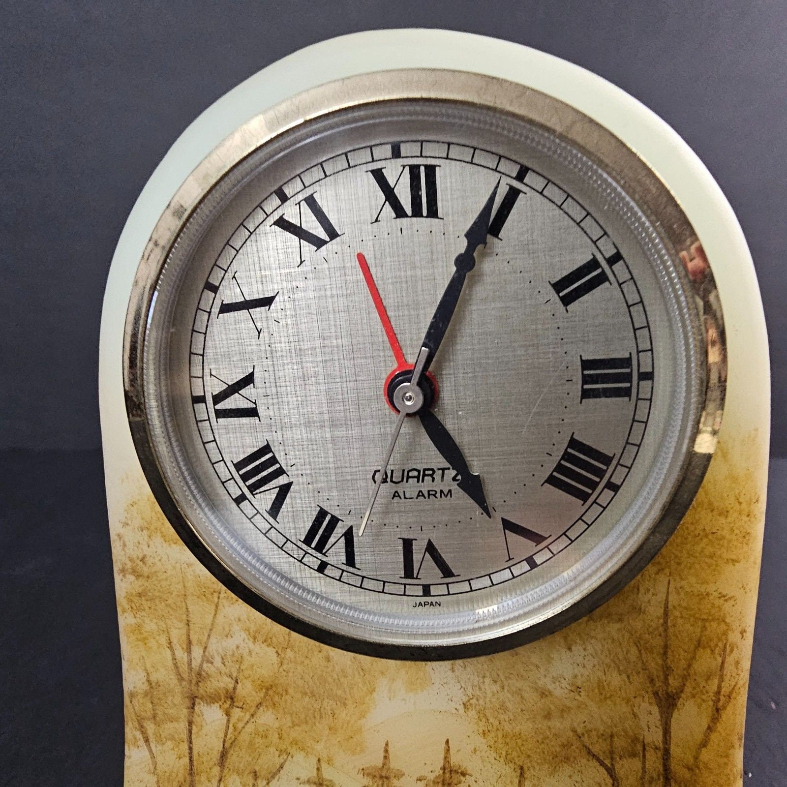 Vtg Fenton Uranium Glass Hand-painted Log Cabin Clock Rare - Etsy