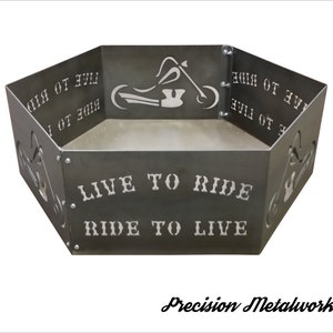 Motorcycle Hexagon Fire Ring Fire Pit - Etsy