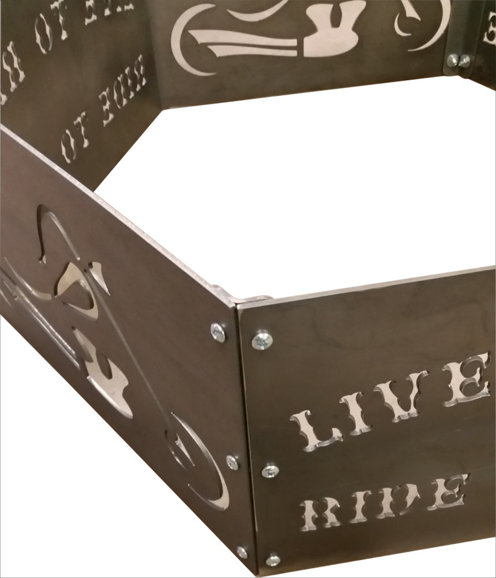 Motorcycle Hexagon Fire Ring Fire Pit - Etsy