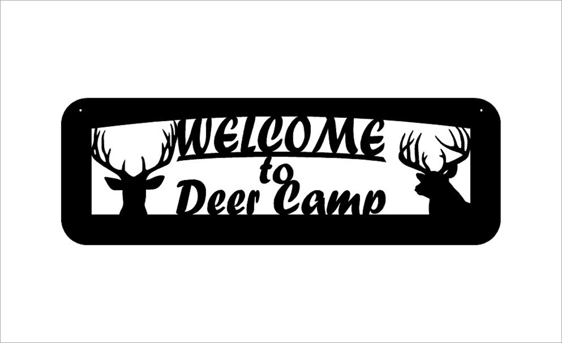 Welcome to Deer Camp Sign - Etsy