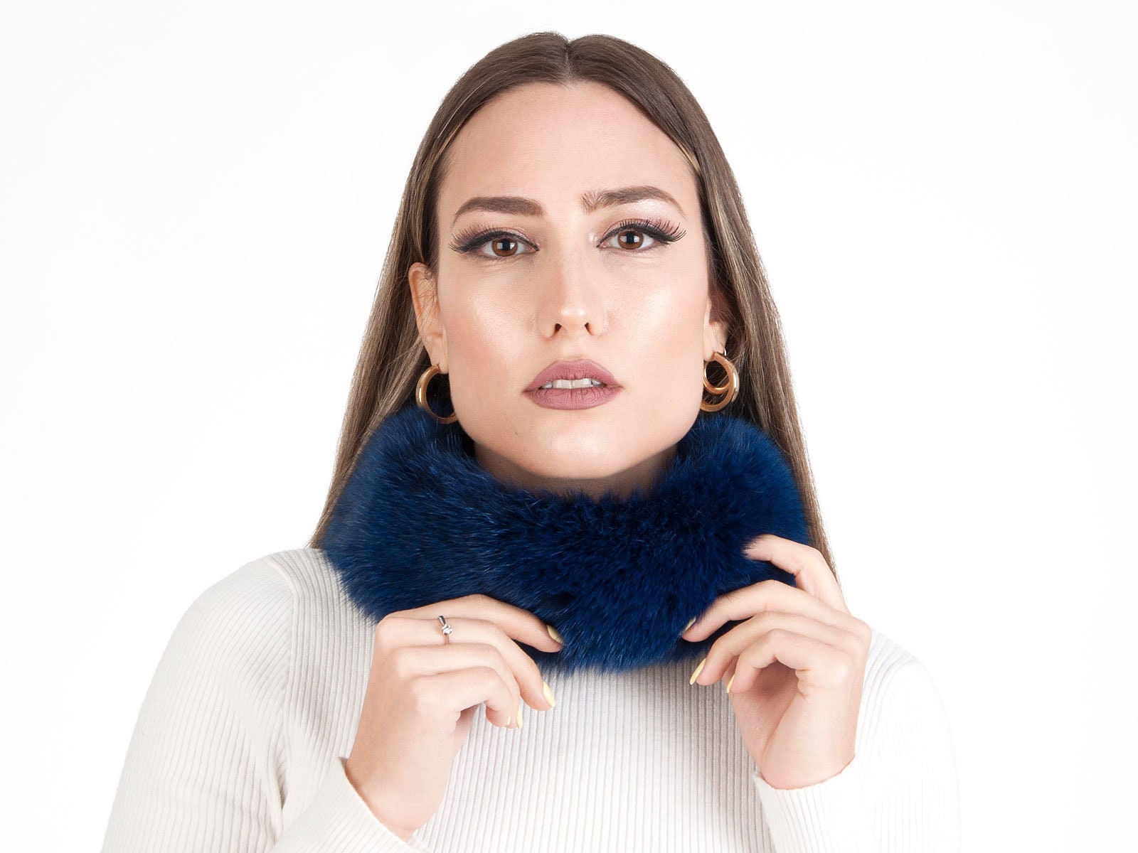 Handmade Real Blue Fox Fur Headband Fox Fur Headband Fur | Etsy