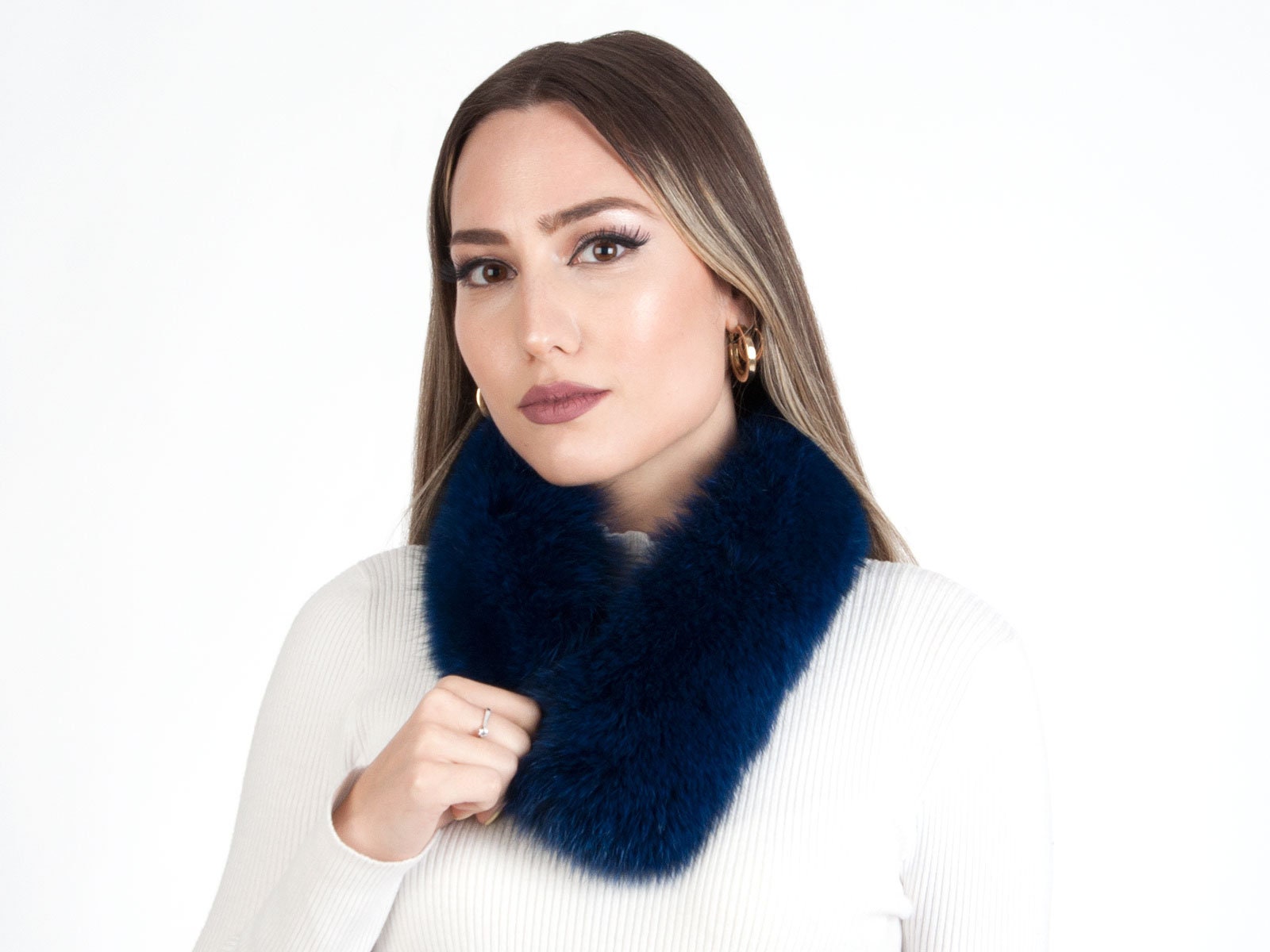 Handmade Real Blue Fox Fur Headband Fox Fur Headband Fur | Etsy