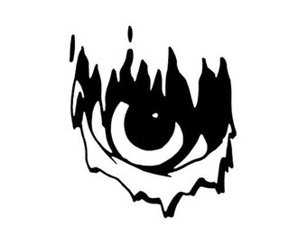 Evil Crying Eye Symbol Vinyl Decal Sticker 4.25 x | Etsy