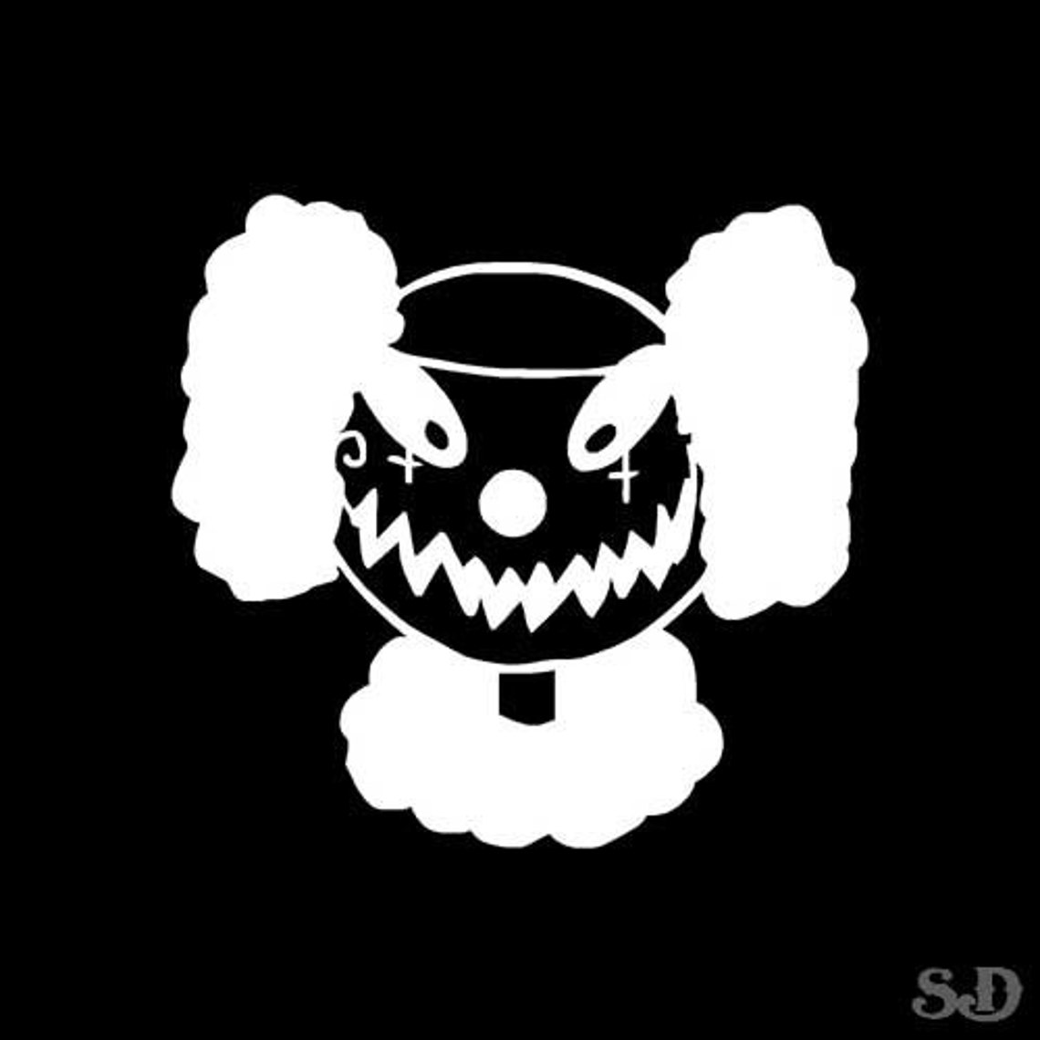 Evil Clown Scary Vinyl Decal Sticker 4 X 3.75 - Etsy UK