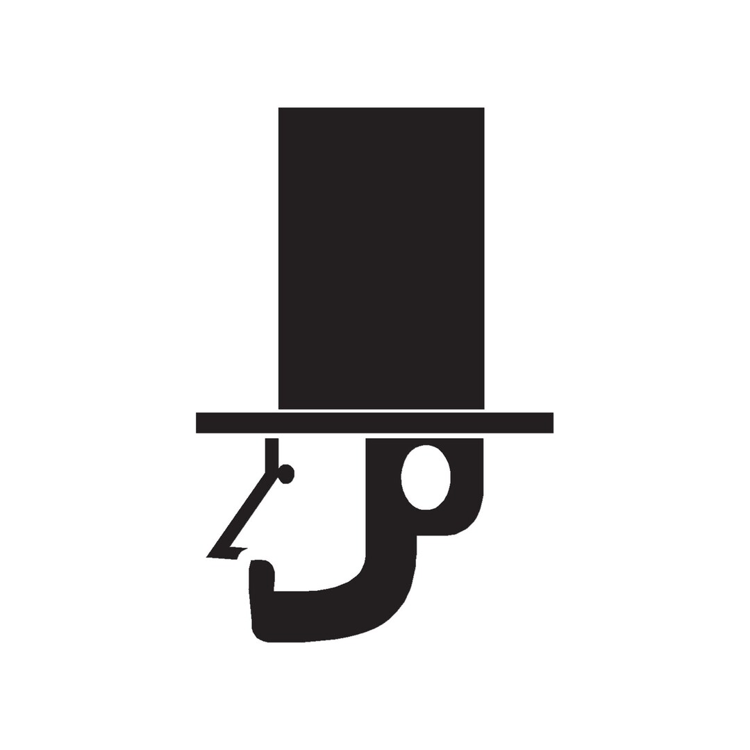 Abe Lincoln Stovepipe Top Hat - Vinyl Decal Sticker - 3 Sizes - 9 Solid ...
