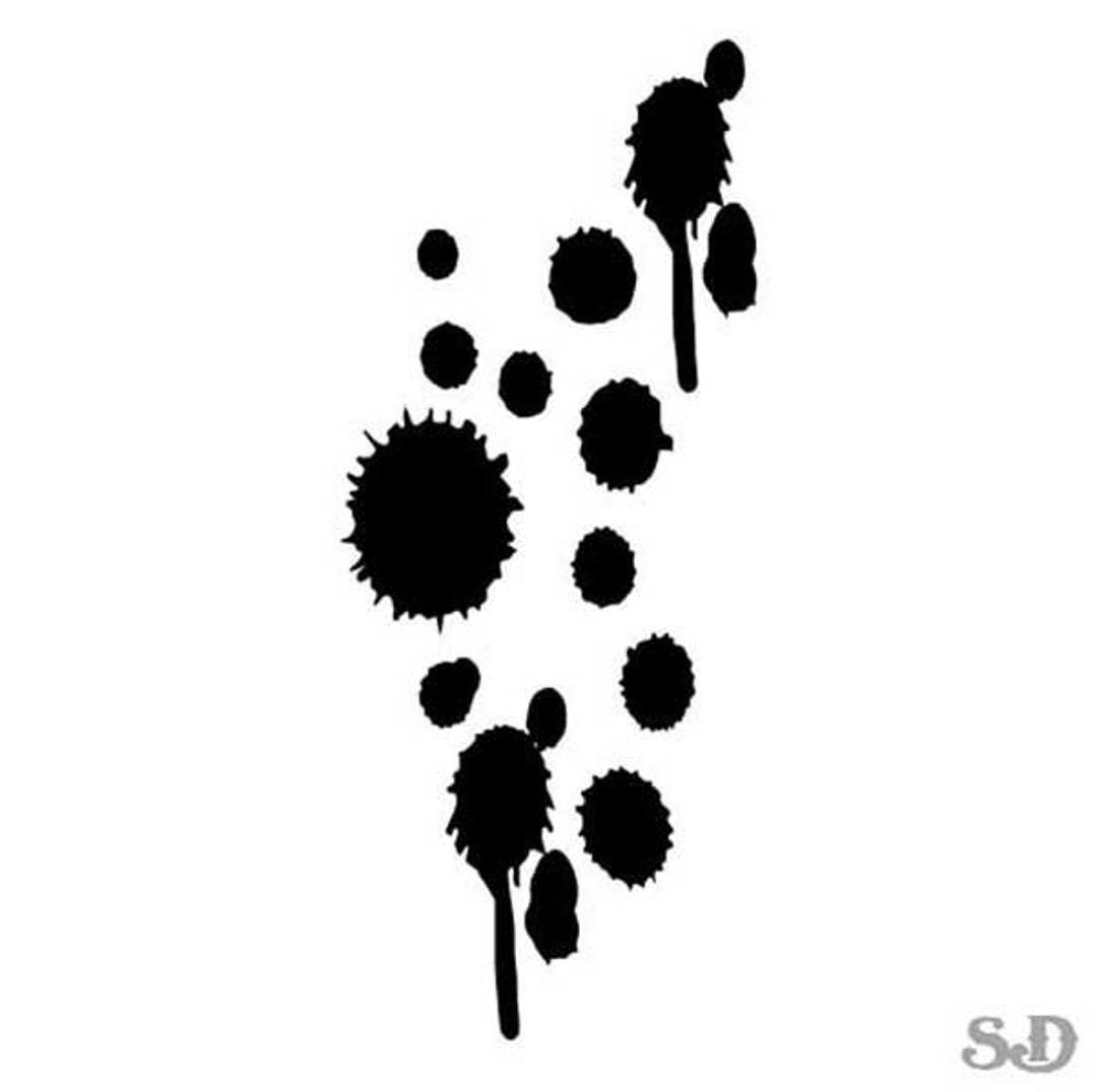 Paint Splatter Paintball - Vinyl Decal Sticker - 3.75" Long X 9" High ...