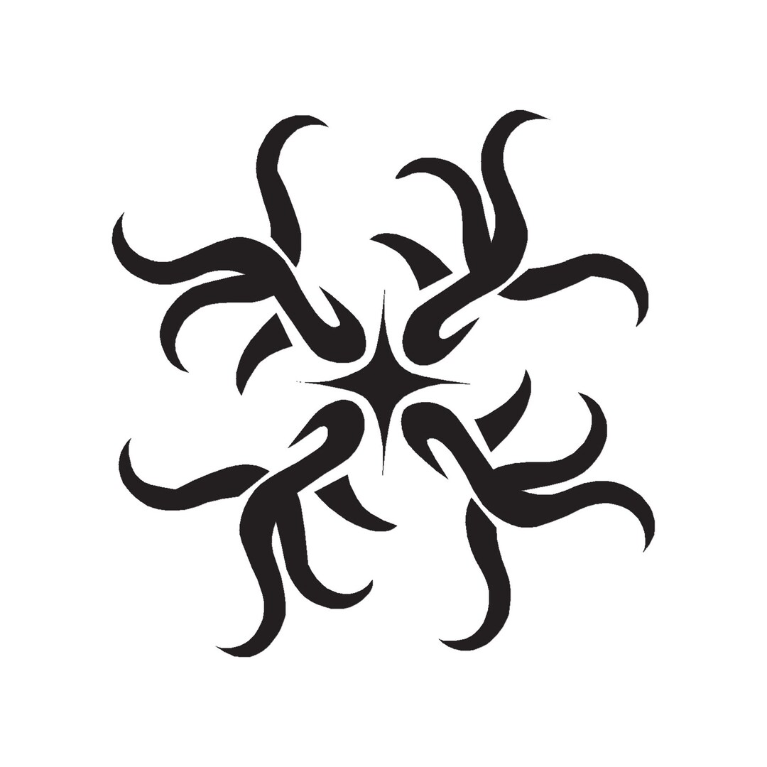 Tribal Art Flourish Design - Vinyl Decal Sticker - 3 Sizes - 9 Solid ...