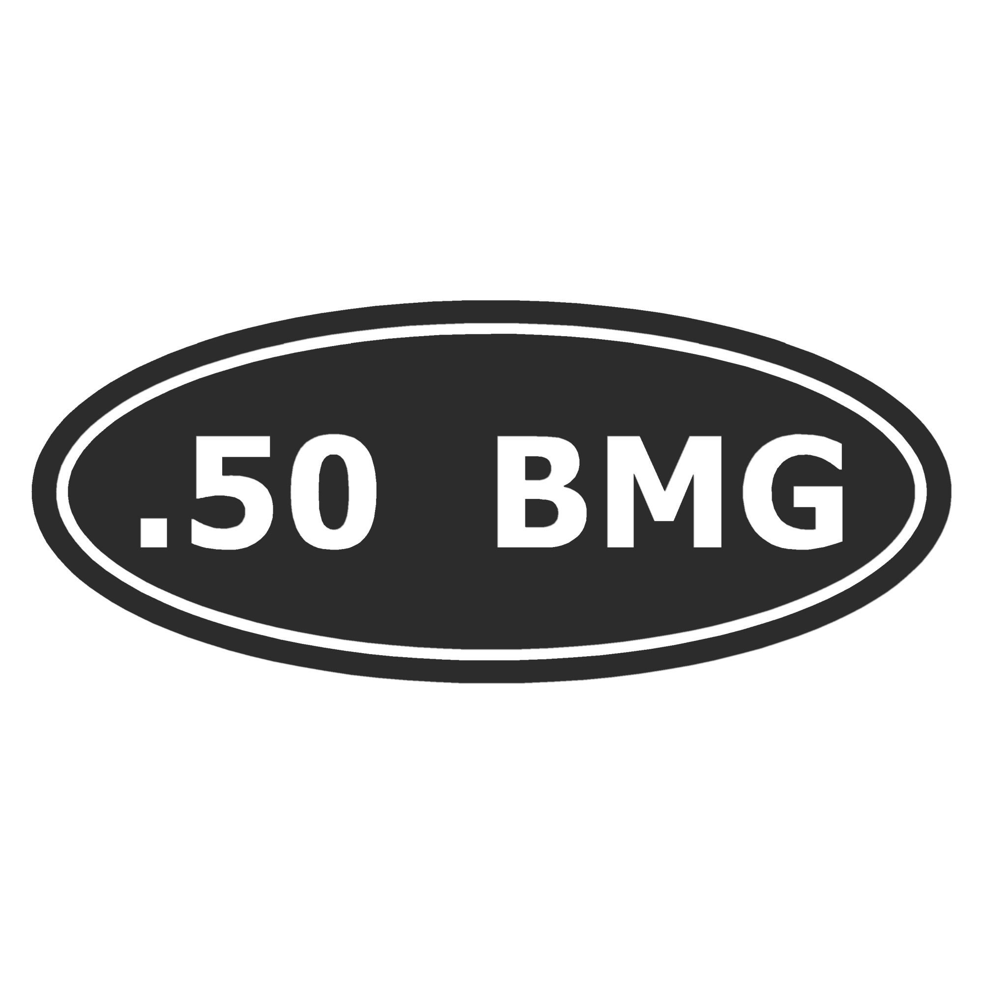 Ammo .50 Rifle BMG - Vinyl Decal Sticker - 3 Sizes - 9 Solid Colors ...