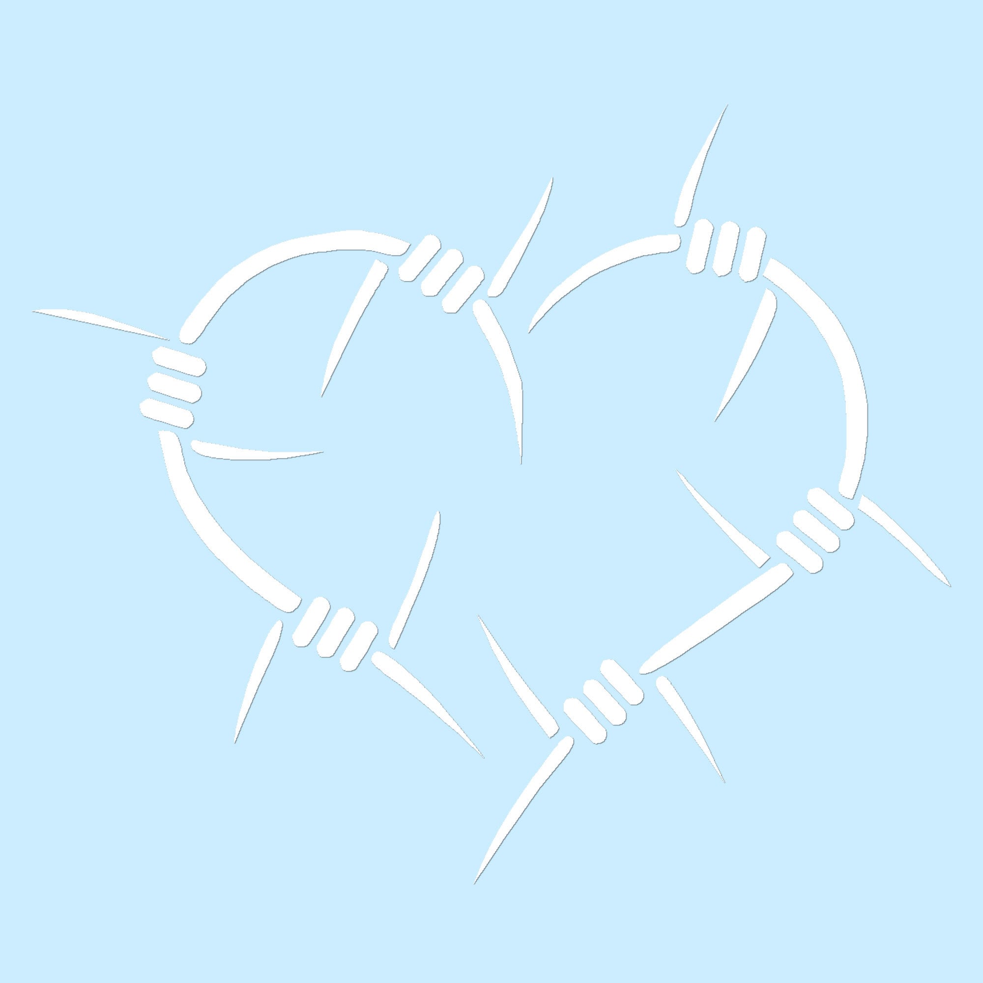 Barbed Wire Heart Vinyl Decal Sticker 3 Sizes 9 Solid - Etsy UK