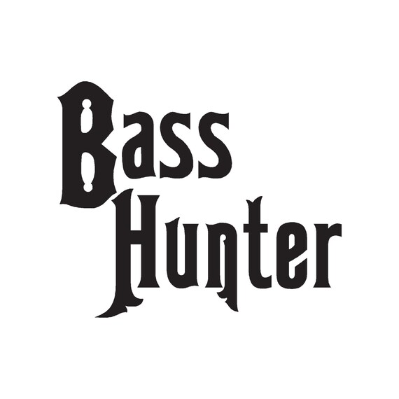 Bass Hunter Fishing Vinyl Decal Sticker 3 Sizes 9 Solid | Etsy