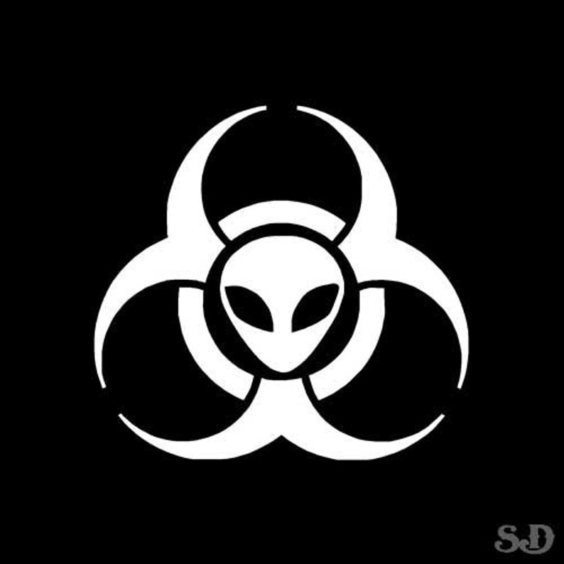 Alien Biohazard Vinyl Decal Sticker 4 long x | Etsy