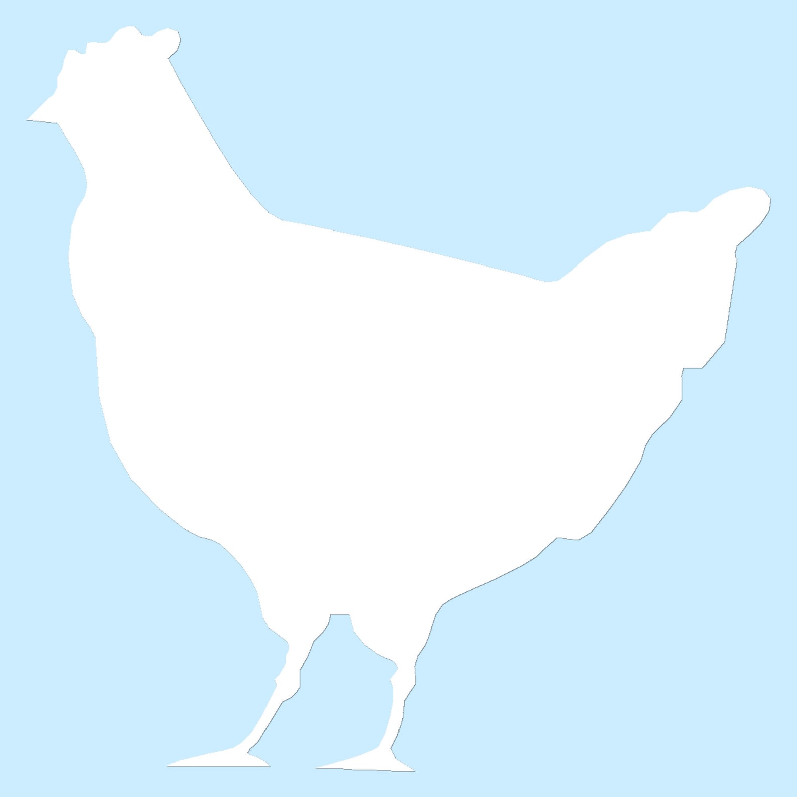 Chicken Fowl Rooster - Vinyl Decal Sticker - 3 Sizes - 9 Solid Colors ...