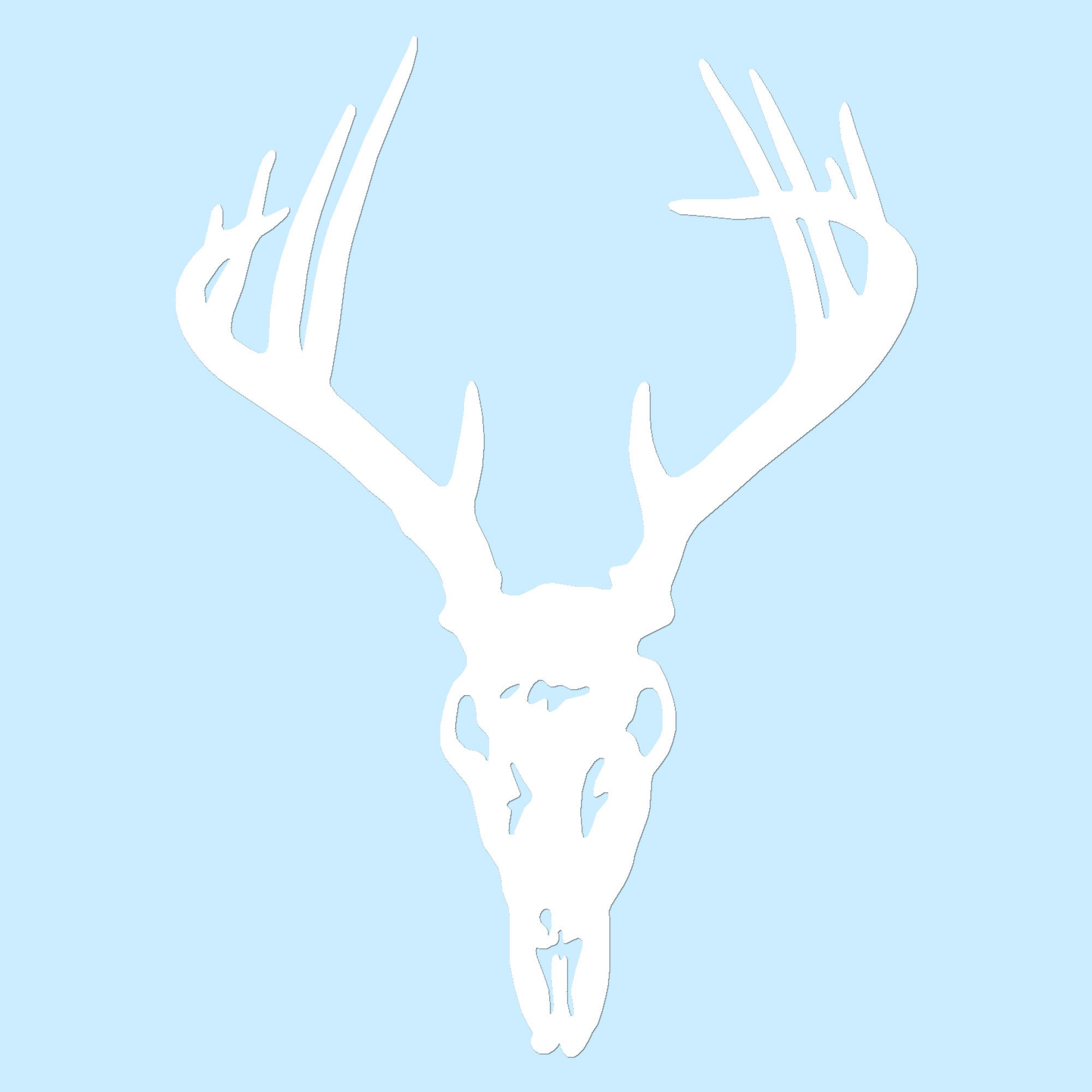 Deer Skull Trophy Antlers Vinyl Decal Sticker 3 Sizes 9 | Etsy