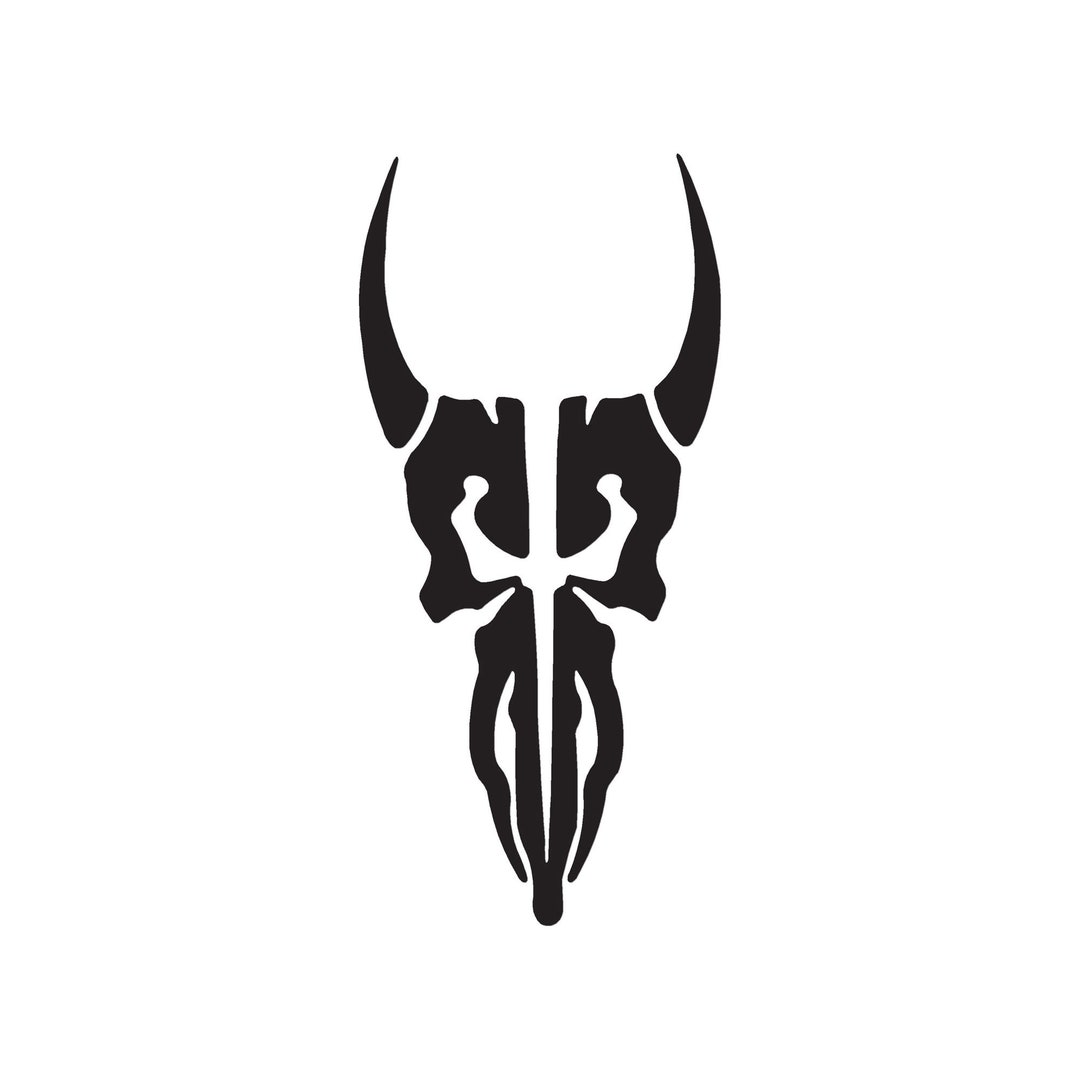Tribal Cow Skull - Vinyl Decal Sticker - 3 Sizes - 9 Solid Colors ...