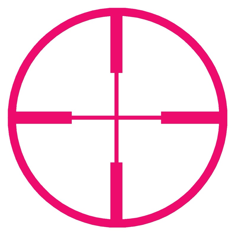 Crosshair Target - Vinyl Decal Sticker - 3 Sizes - 9 Solid Colors ...
