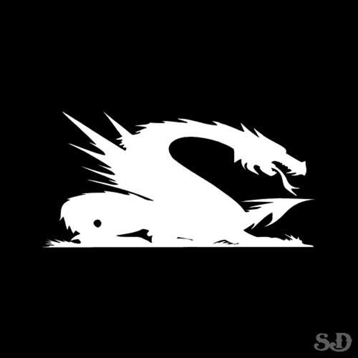 Dragon Spike Vinyl Decal Sticker 7.5 x 3.75 | Etsy