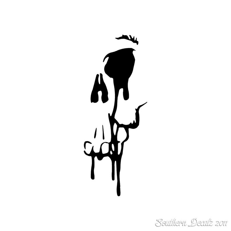 Zombie Skull Blood Vinyl Decal Sticker 3.5 Long X - Etsy