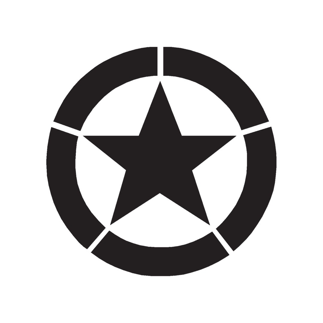 Army Military Star - Vinyl Decal Sticker - 3 Sizes - 9 Solid Colors ...