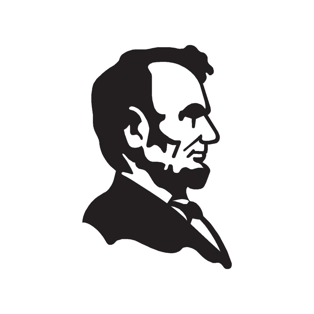 Abe Lincoln Penny Face - Vinyl Decal Sticker - 3 Sizes - 9 Solid Colors ...