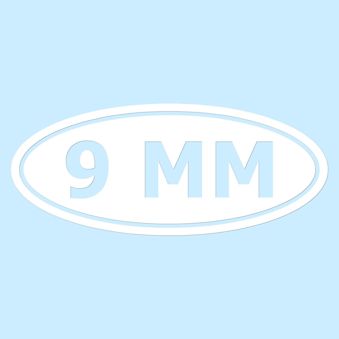 9mm Ammo Vinyl Decal Sticker 3 Sizes 9 Solid Colors | Etsy