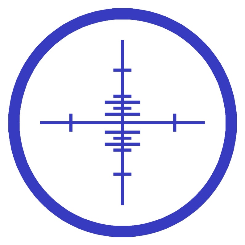 Target Crosshairs - Vinyl Decal Sticker - 3 Sizes - 9 Solid Colors ...