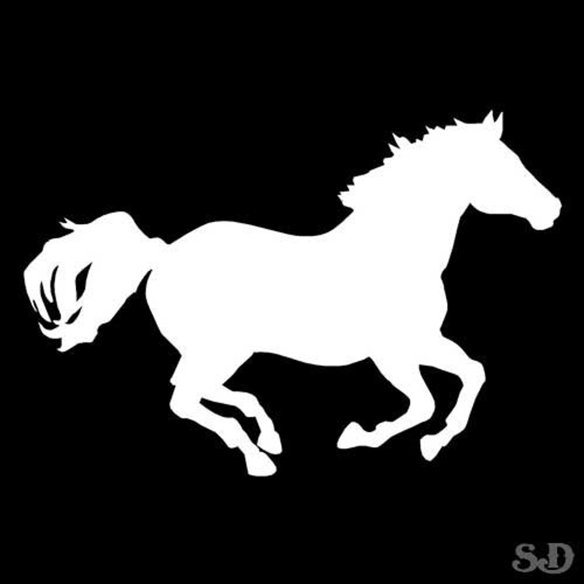 Horse Mustang Running Vinyl Decal Sticker 5.5 Long X - Etsy
