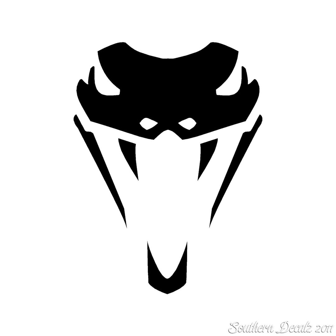 Snake Head Cobra Fangs - Vinyl Decal Sticker - 3.75" Long X 5" High ...