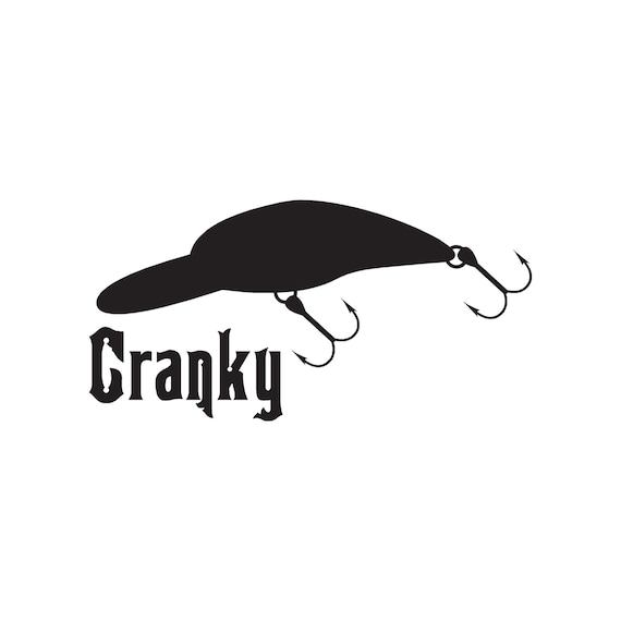 Cranky Crankbait Fishing Lure Vinyl Decal Sticker 3 Sizes | Etsy