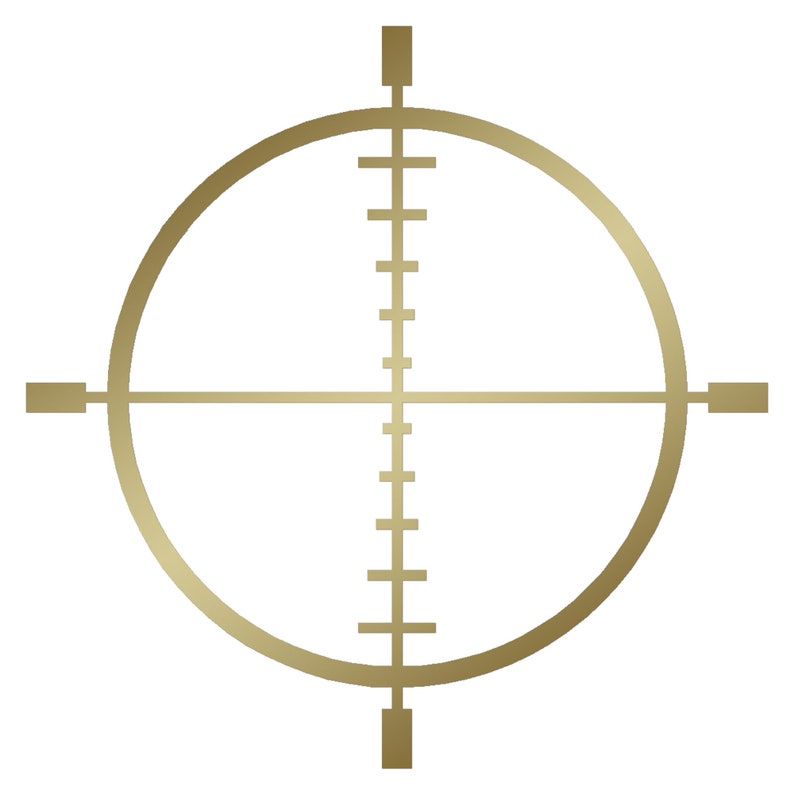 Target Crosshair Vinyl Decal Sticker 3 Sizes 9 Solid - Etsy
