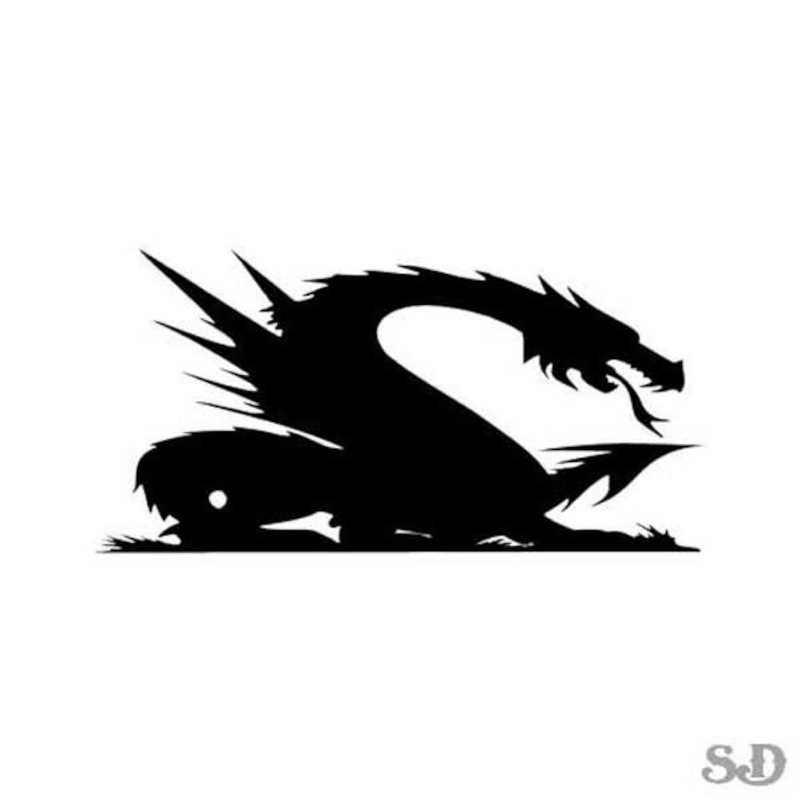 Dragon Spike Vinyl Decal Sticker 7.5 x 3.75 | Etsy