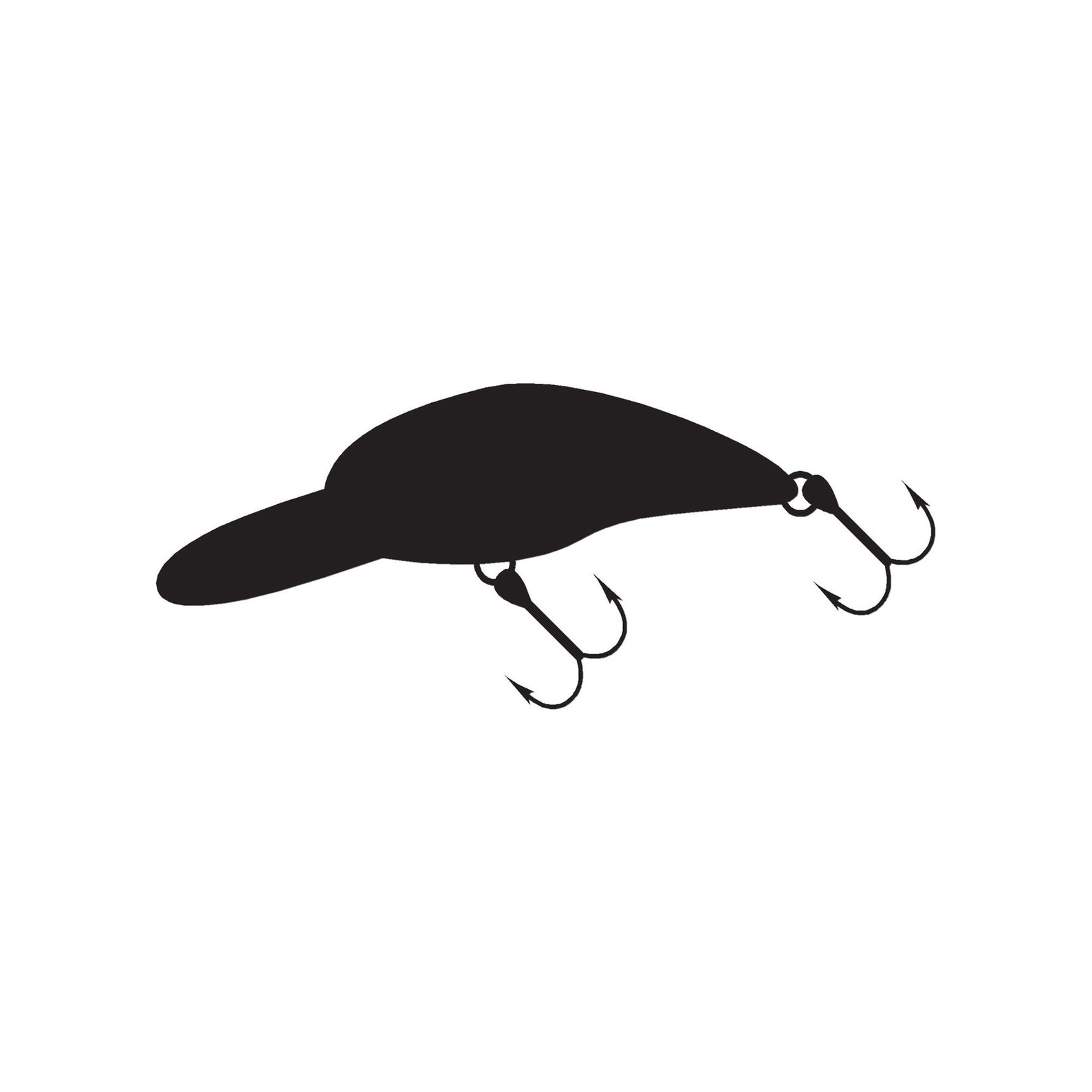 Crankbait Fishing Lure - Vinyl Decal Sticker - 3 Sizes - 9 Solid Colors ...