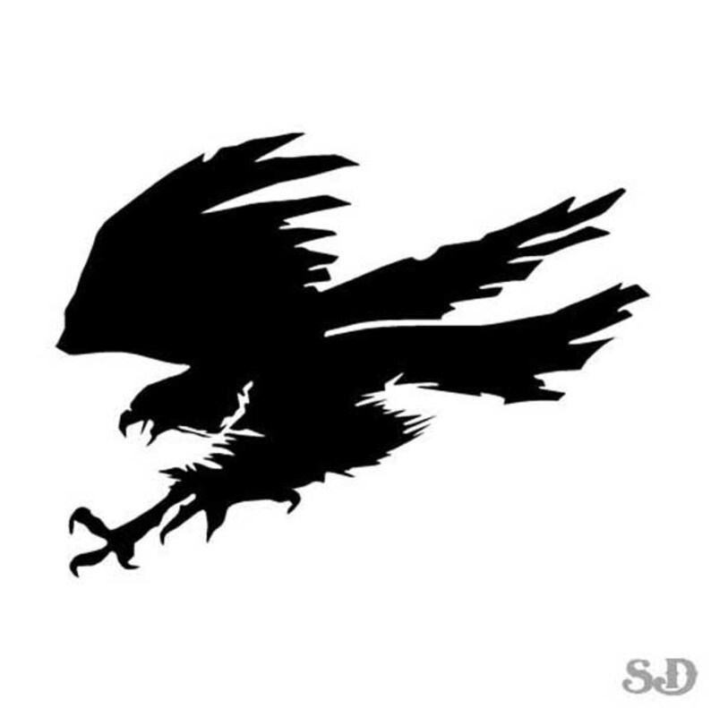 Hawk Eagle Falcon Vinyl Decal Sticker 5 X 3.75 | Etsy