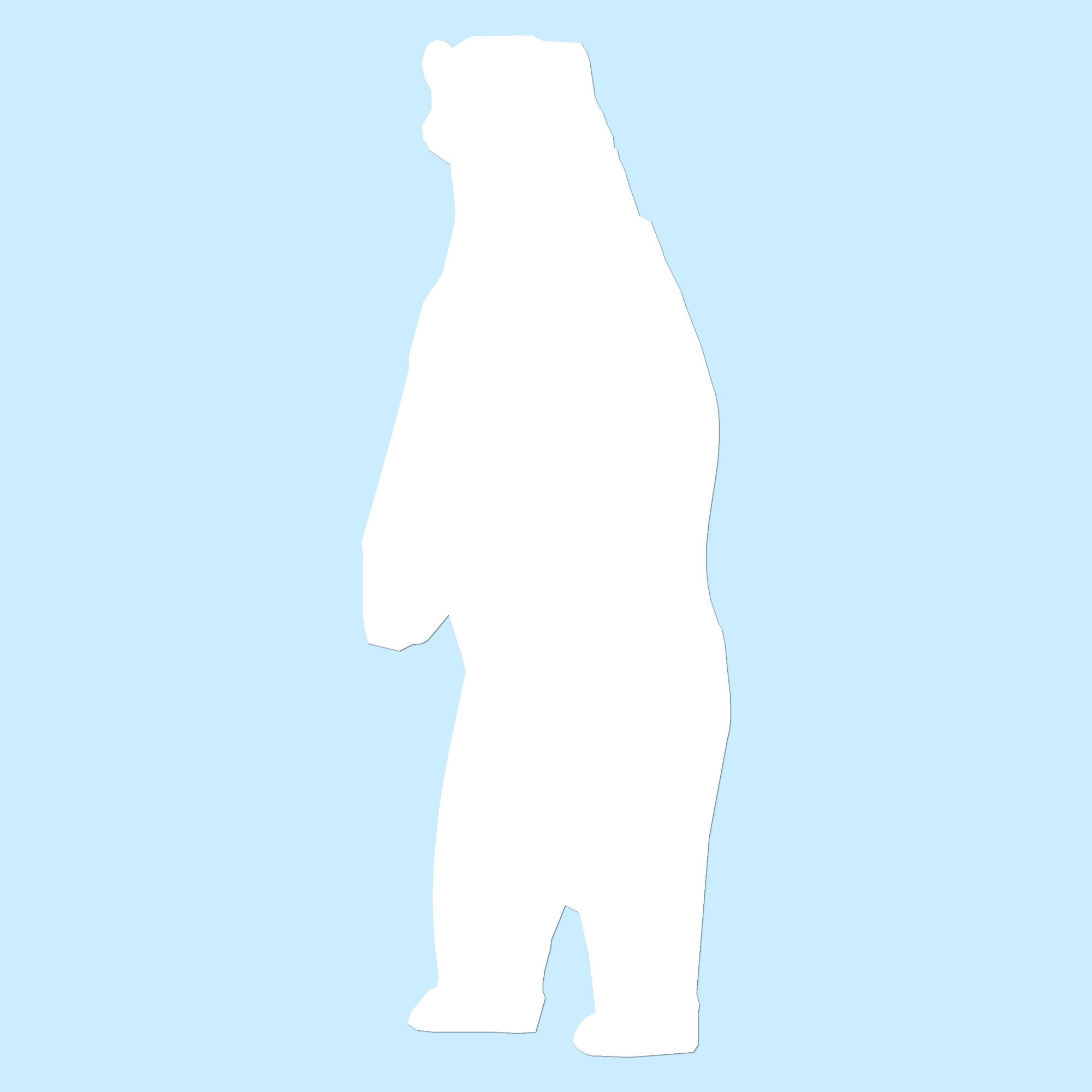 Standing Bear Vinyl Decal Sticker 3 Sizes 9 Solid Colors | Etsy