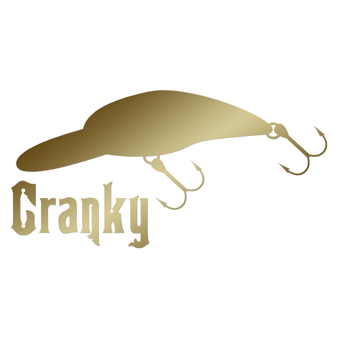 Cranky Crankbait Fishing Lure Vinyl Decal Sticker 3 Sizes | Etsy
