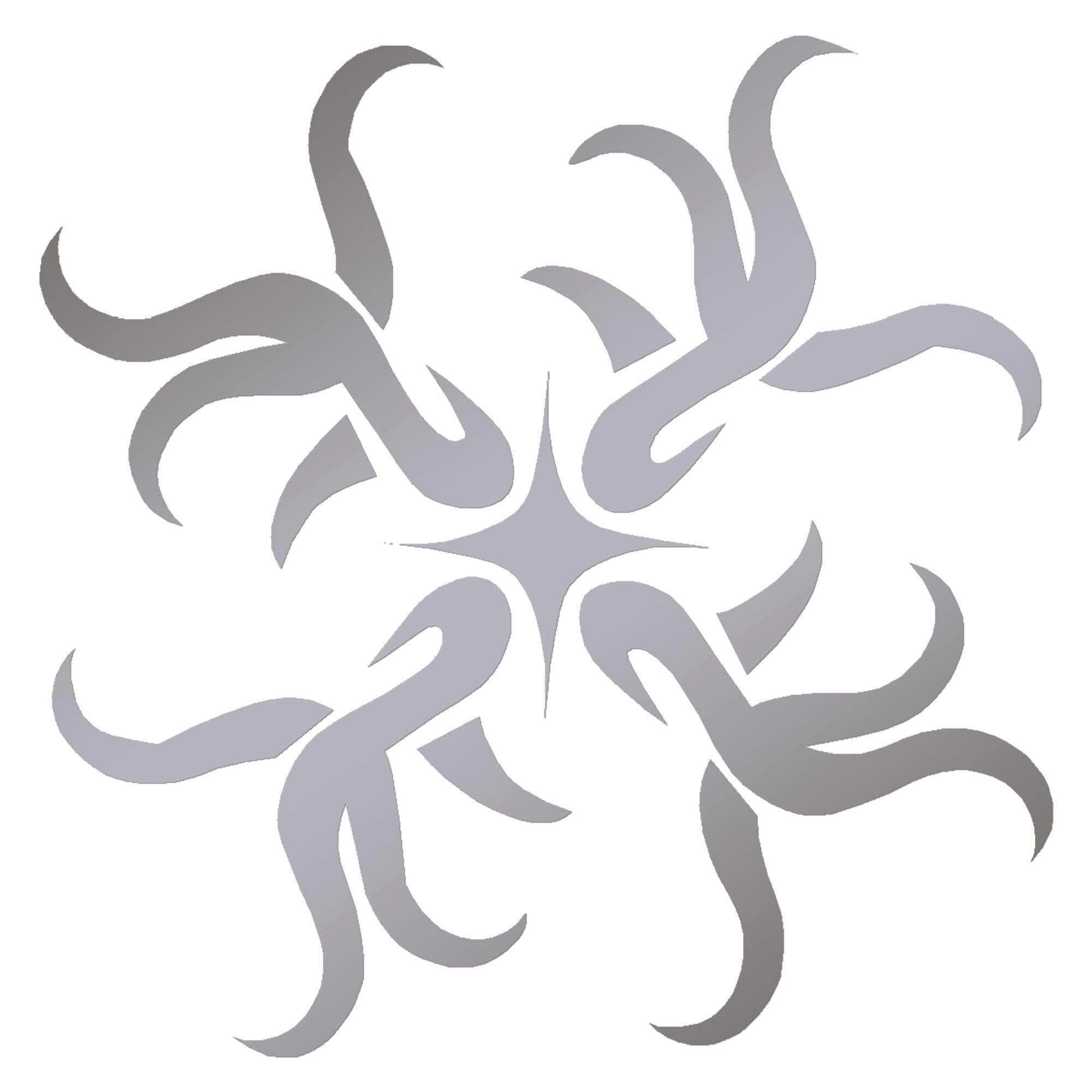 Tribal Art Flourish Design - Vinyl Decal Sticker - 3 Sizes - 9 Solid ...